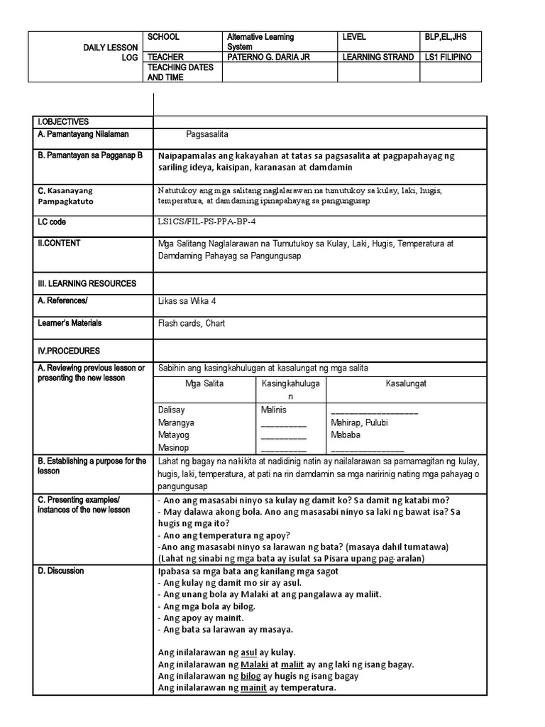 LS1 - Com. Skills Filipino | PDF