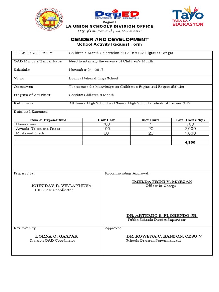 Activity Request CMC | PDF