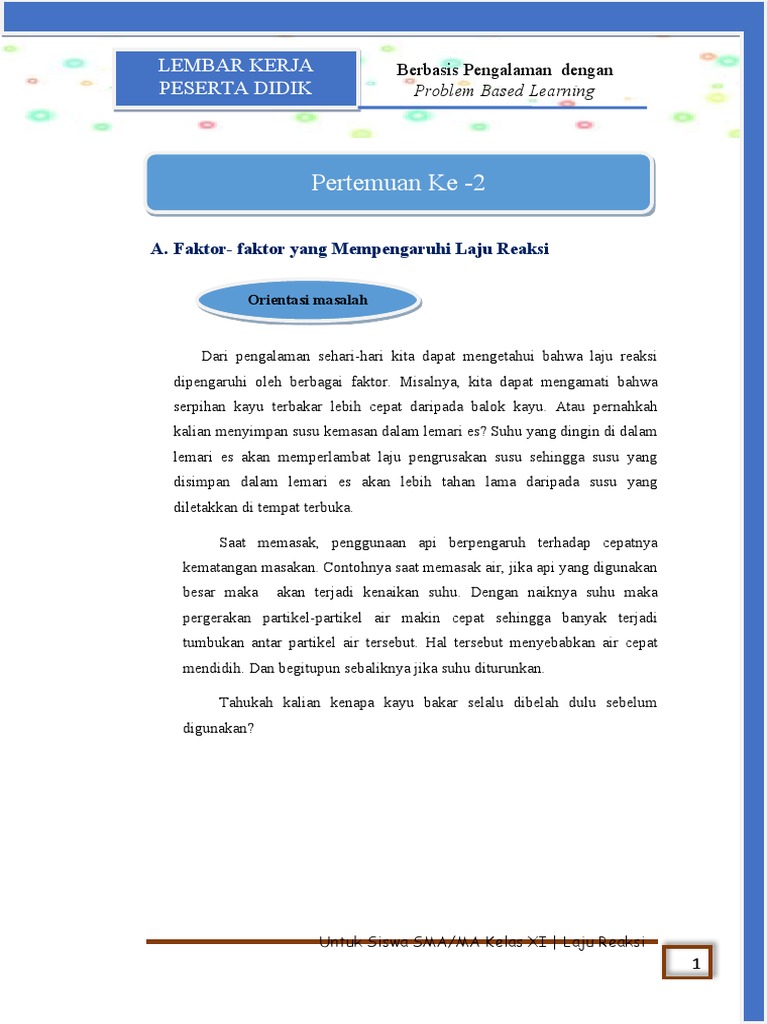 LKPD Faktor Laju | PDF