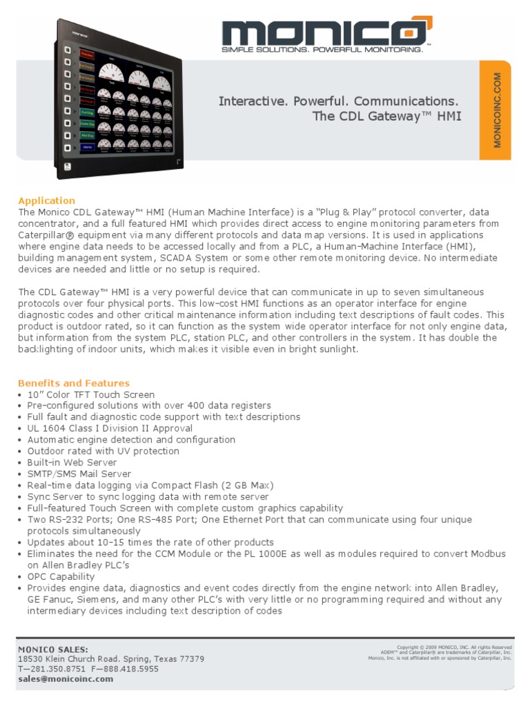 CDL Gateway 10inch | PDF | Programmable Logic Controller | User Interface CDL Gateway 10inch | PDF | Programmable Logic Controller | User Interface
