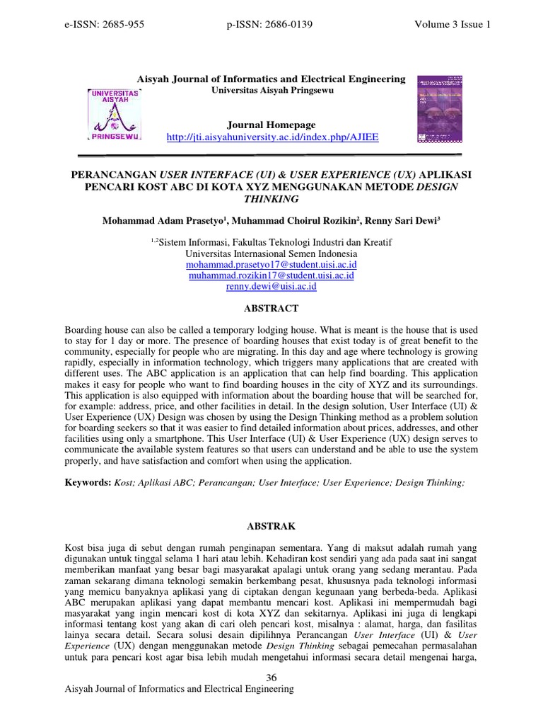 Perancangan User Interface (Ui) & User Experience (Ux) Aplikasi Pencari ...