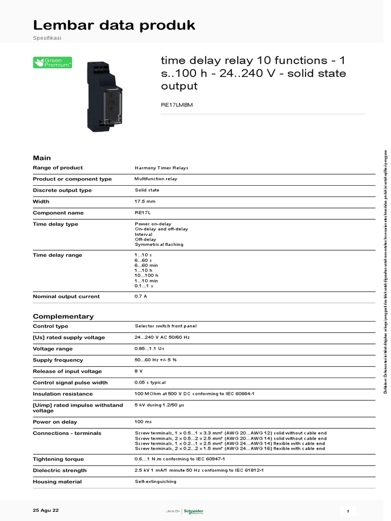 Relays RE17LMBM | PDF | Alternating Current | Relay