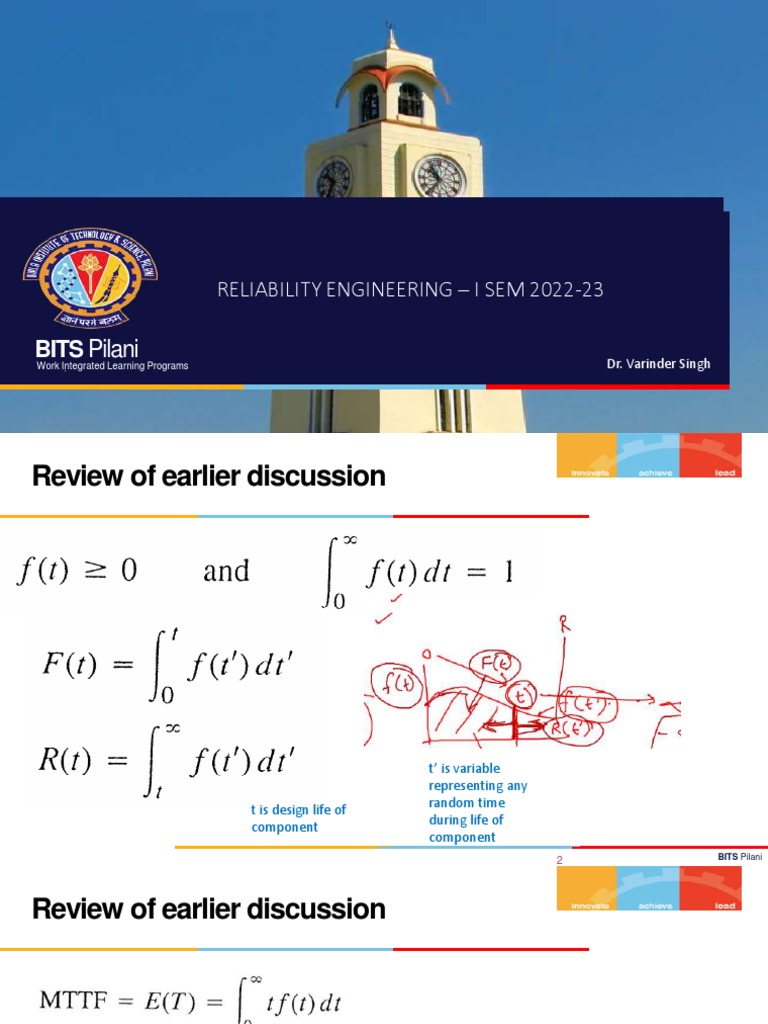 Reliability Engineering Course Overview and Introduction to Probability Distributions for ...