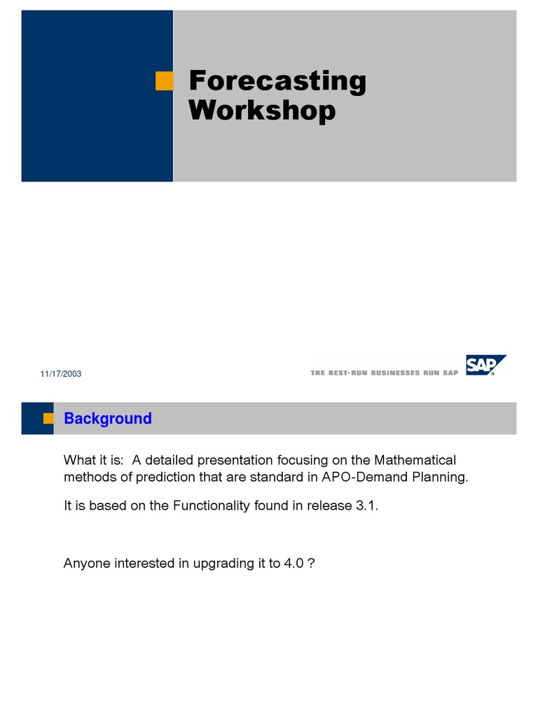 APO DP Forecasting | PDF | Forecasting | Errors And Residuals
