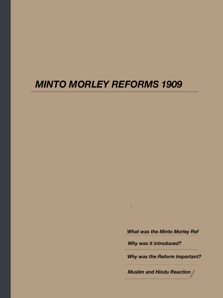 Minto Morley Reforms | PDF