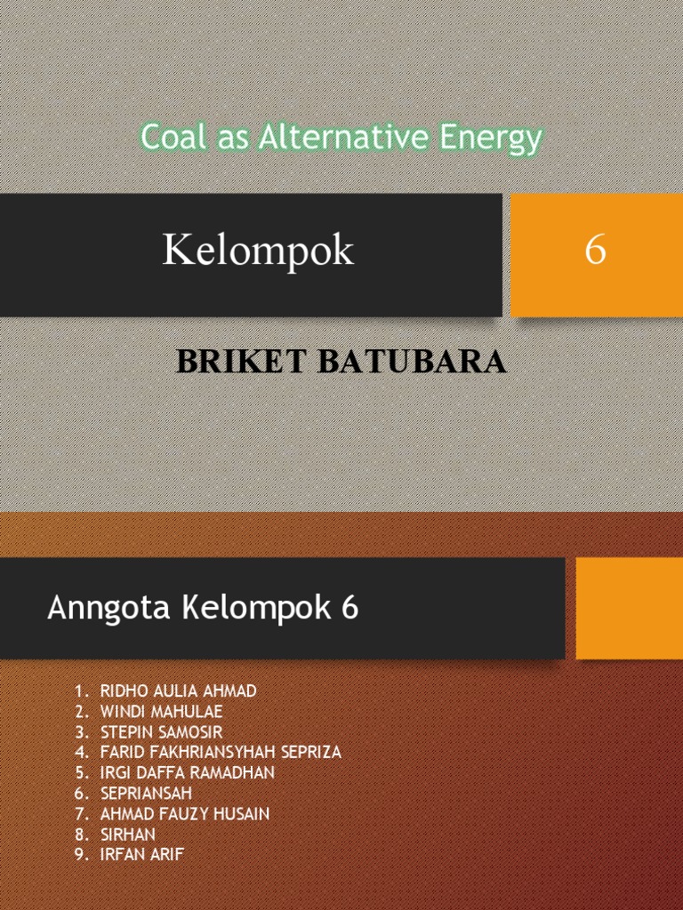 Briket Batubara Kelompok 6 | PDF