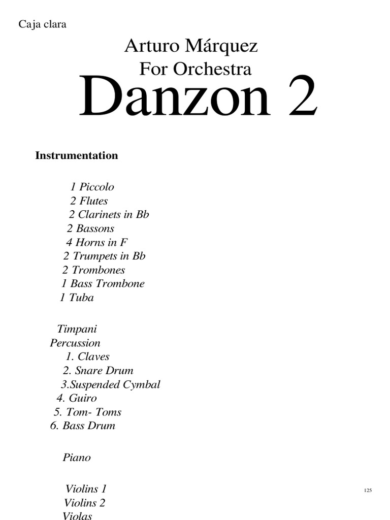 Danzon N.2 - Caja Clara | PDF