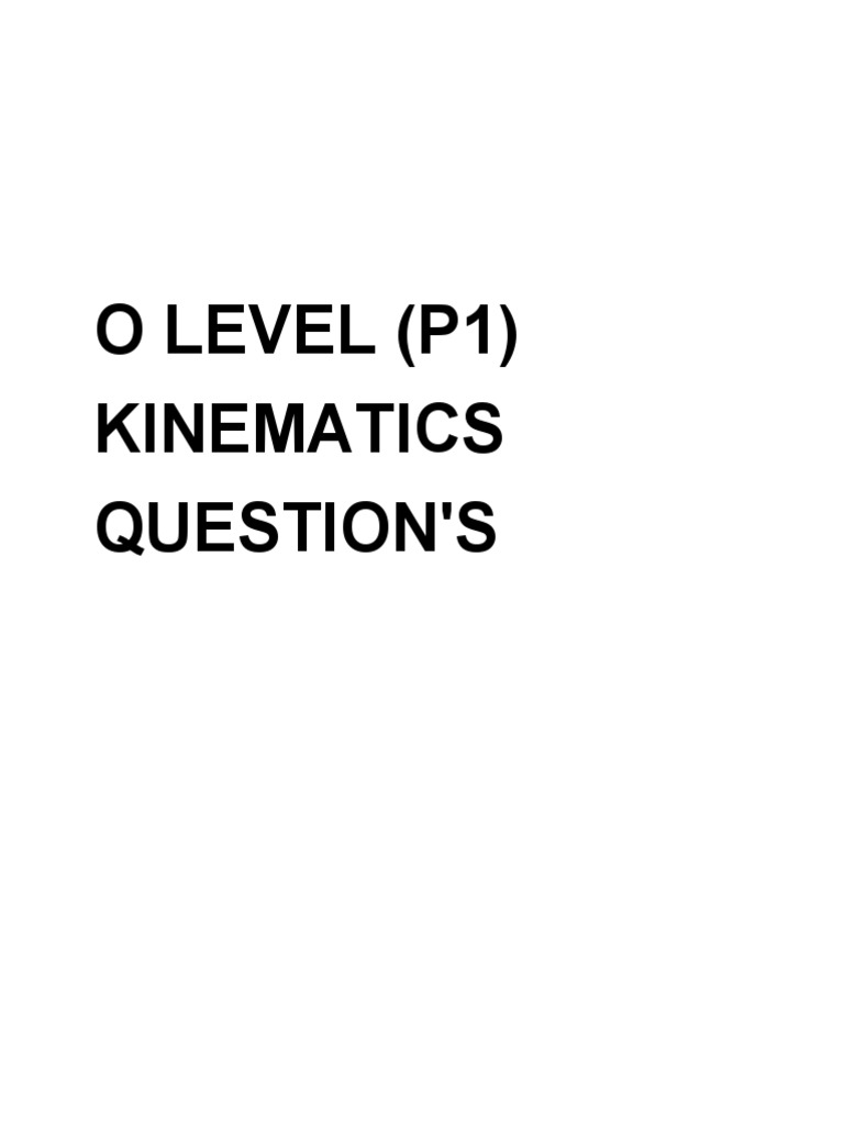 Kinematics Worksheet | PDF | Speed | Acceleration