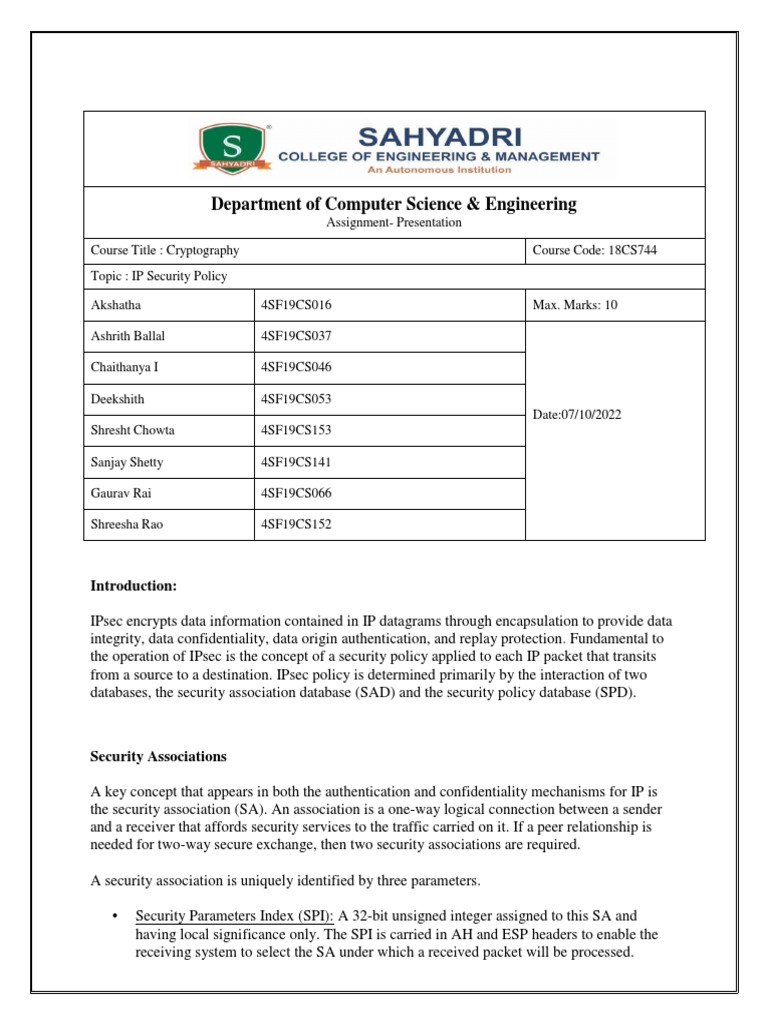 Crypto Assignment 1 Pdf Internet Protocols I Pv6