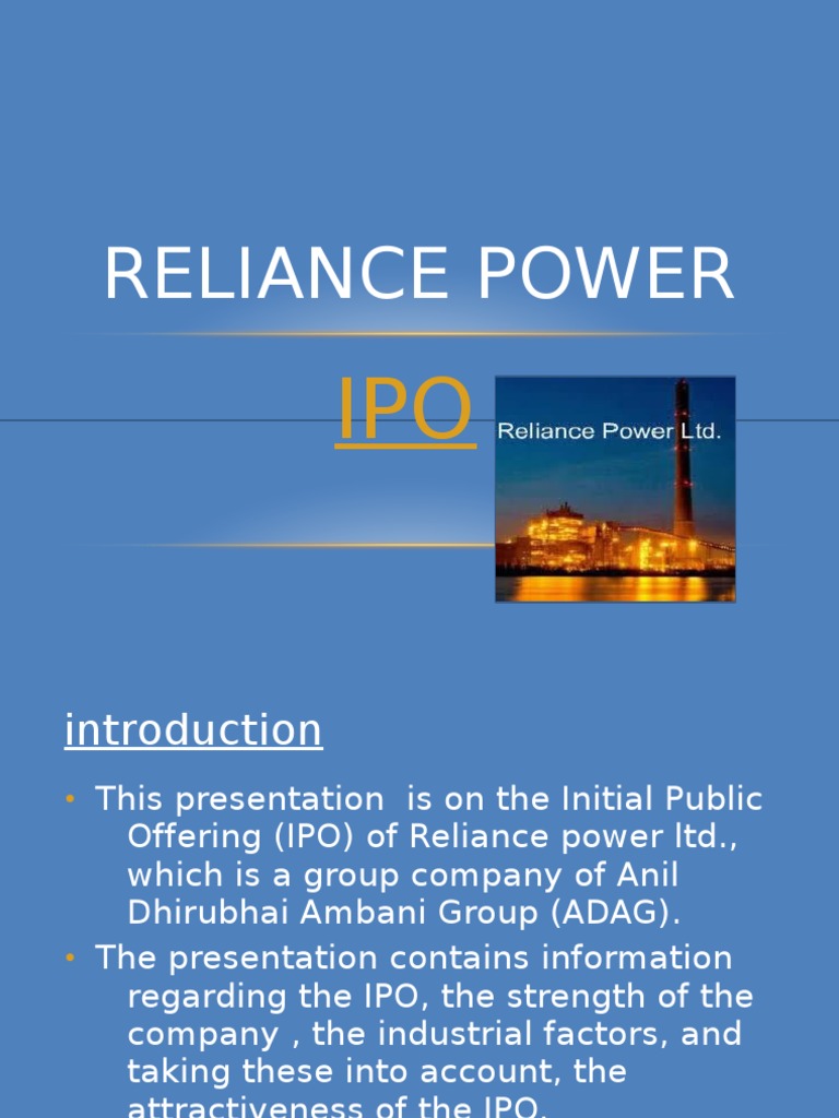 Reliance Power | PDF | Business | Energy And Resource
