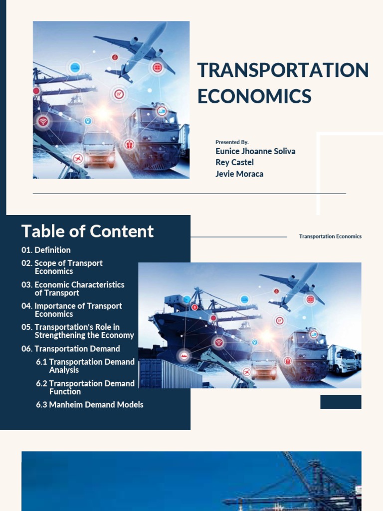 Transportation Economics Pdf Supply And Demand Price Elasticity Of Demand
