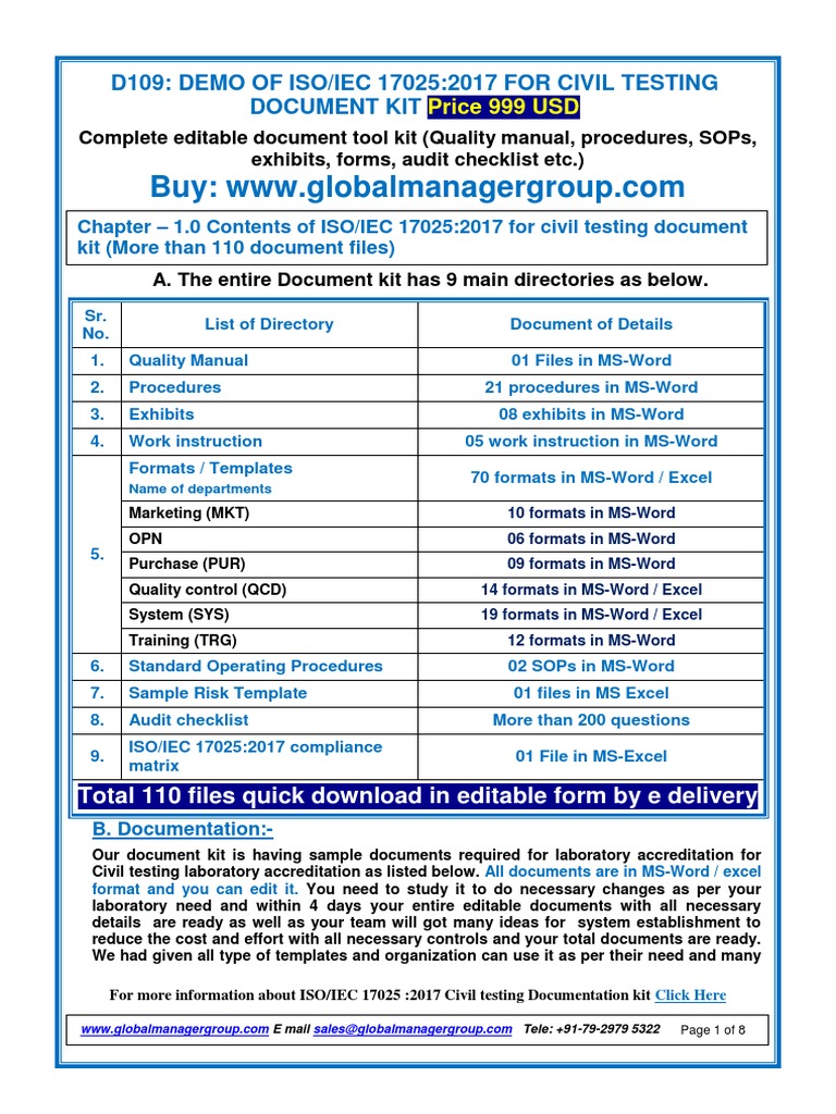Iso 17025 2017 Documents Civil Testing Lab | PDF