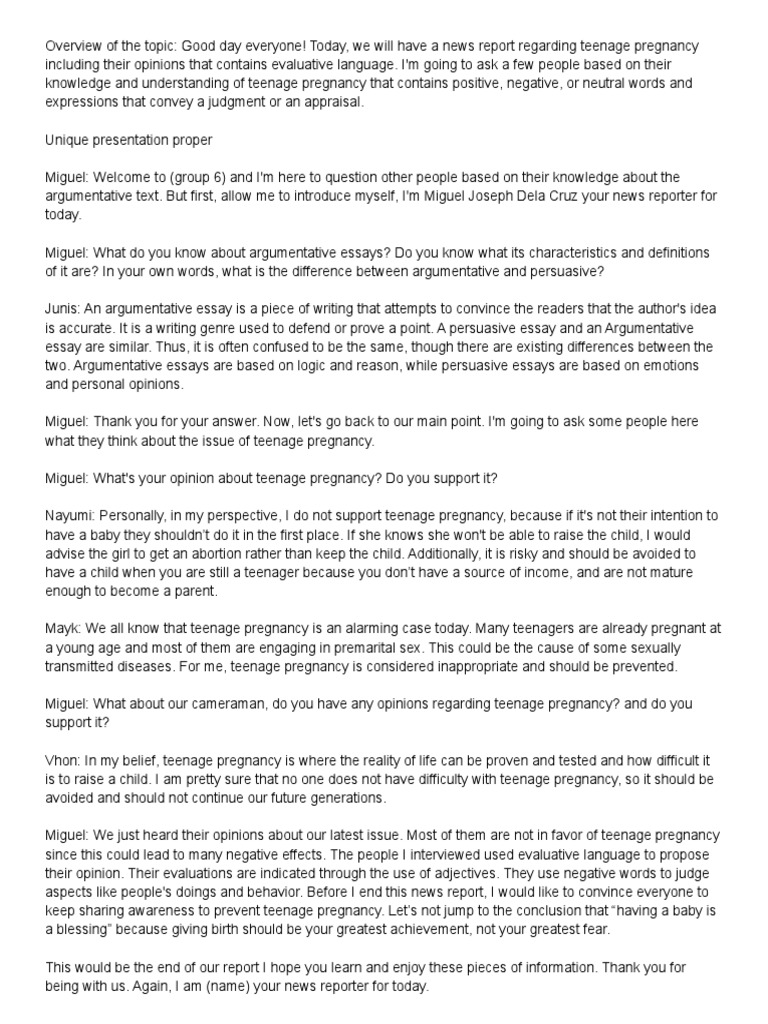 Script | PDF | Essays | Adolescence