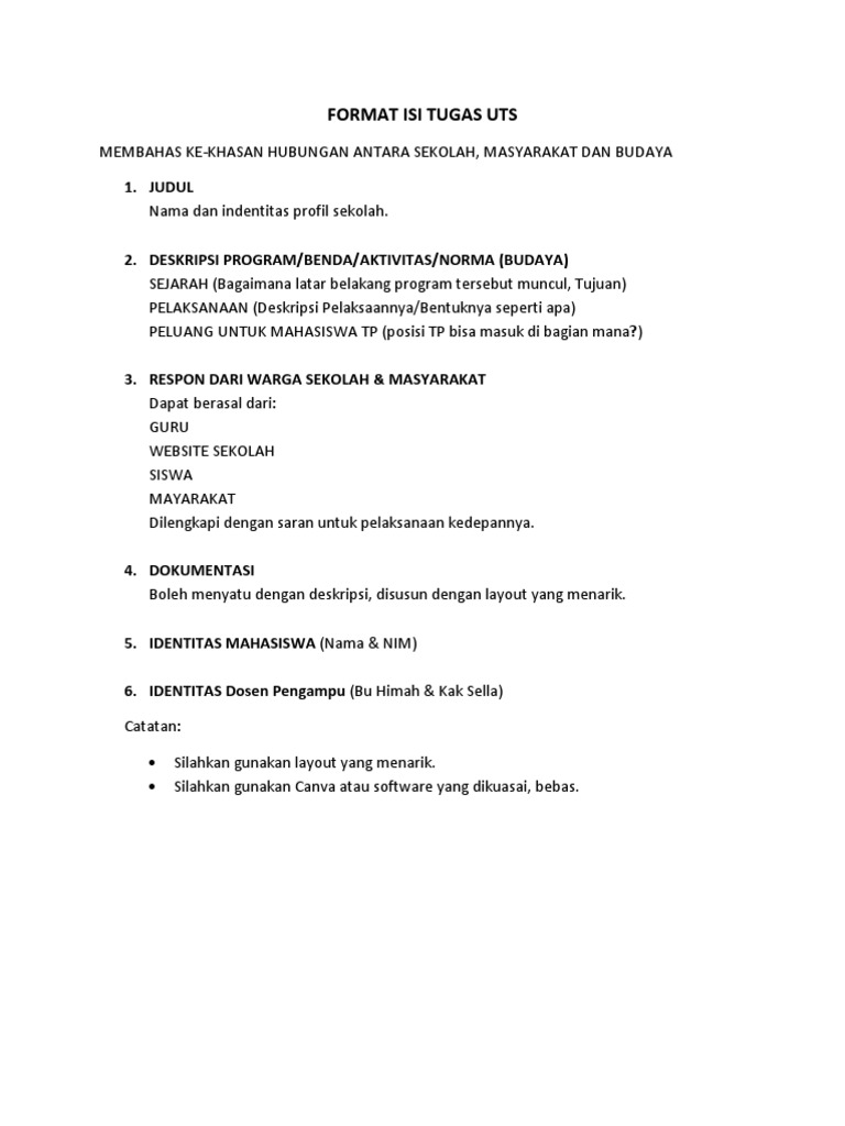 Format Susunan Tugas Uts Sospen | PDF | Karier & Perkembangan