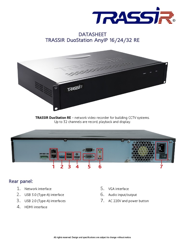 FT9-DataSheet NVR Duostation | PDF | Hdmi | Usb