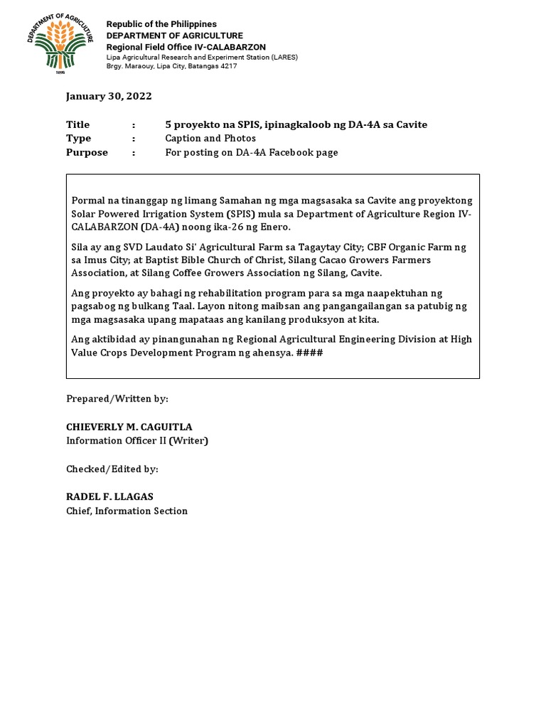 SPIS Cavite (1) Edited | PDF