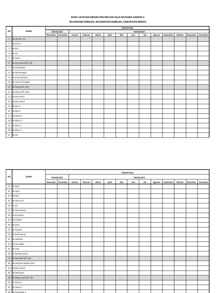 Buku Arisan Tahun 2022-2023 Final | PDF