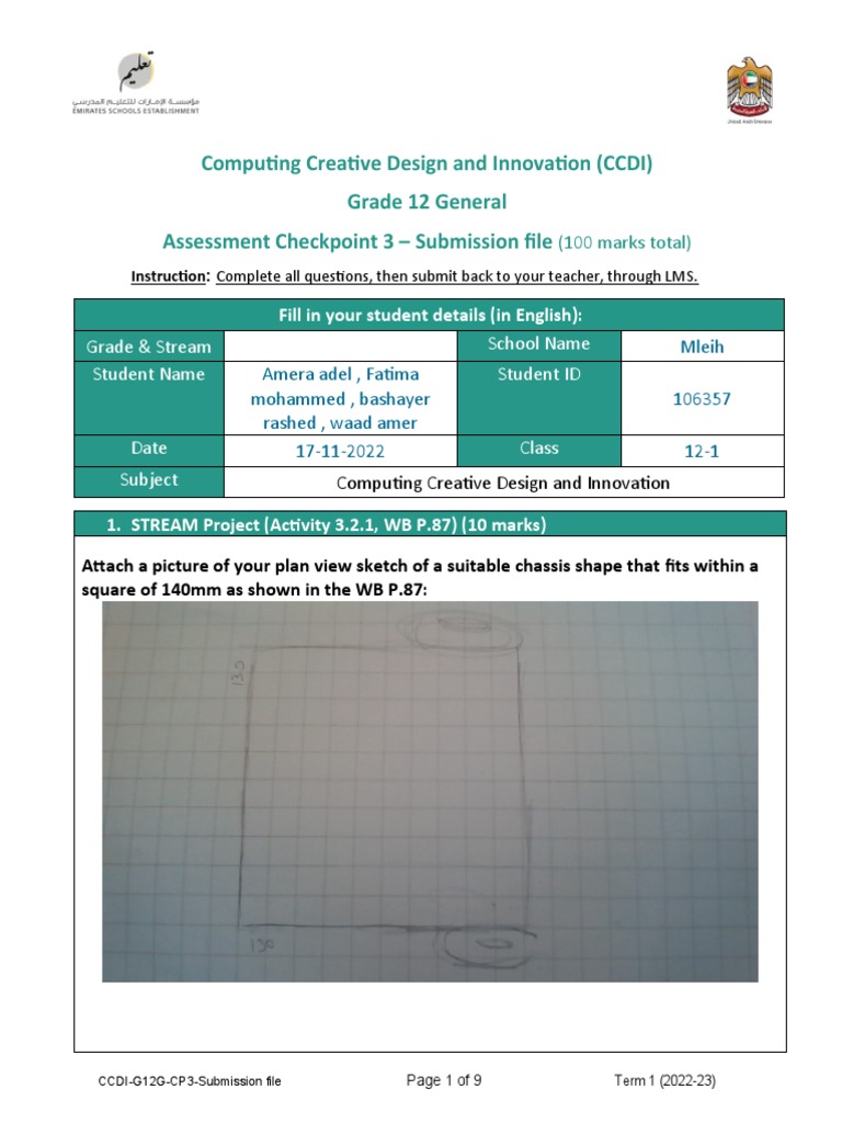 Cdi Waad, Amera, Bshayer, Fatima Mohammed | PDF | 3 D Computer Graphics | 3 D Modeling