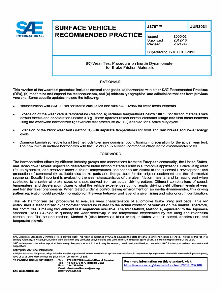 Sae J2707-2021 | PDF | Brake | Horsepower