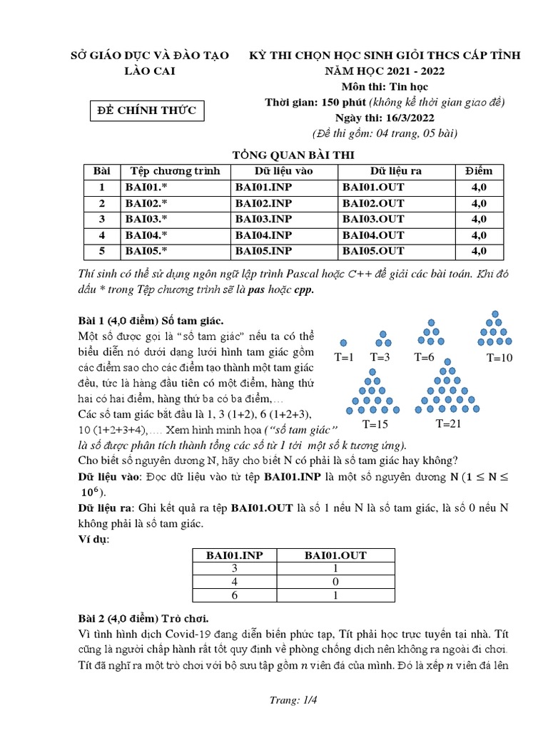 De HDC Mon Tin Hoc HSG THCS Nam Hoc 20222023 | PDF