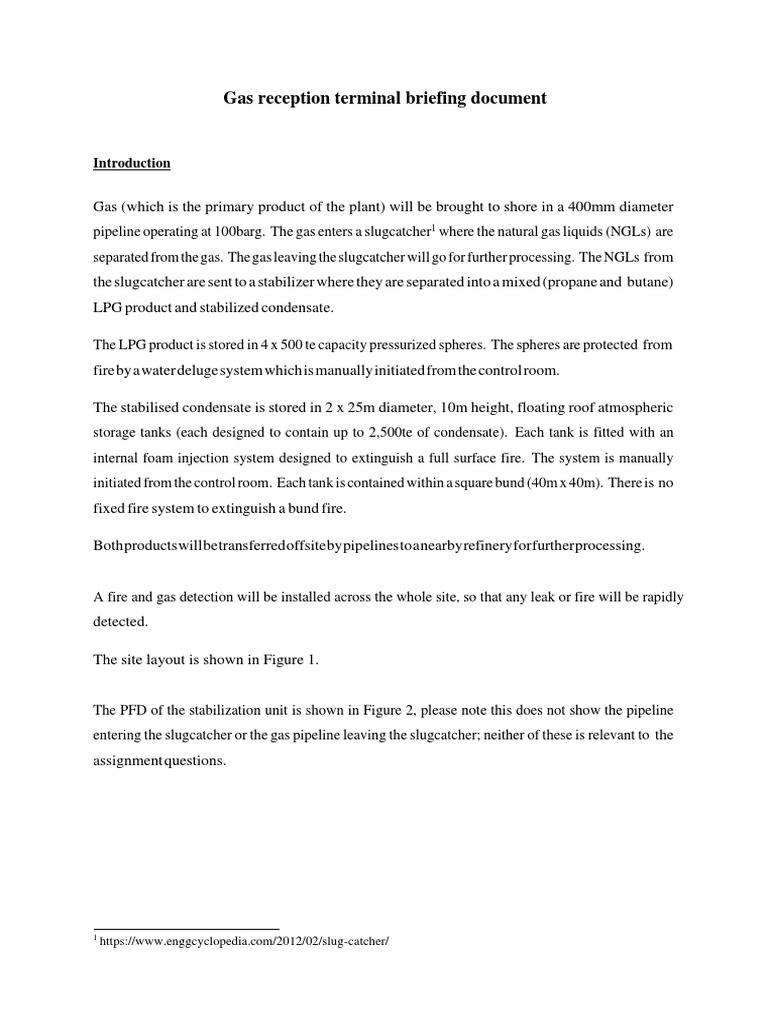 Gas Reception Terminal Overview and Safety | PDF | Liquefied Petroleum ...
