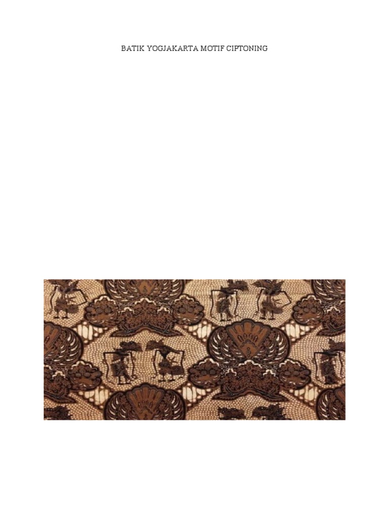 Batik Yogjakarta Motif Ciptoning | PDF