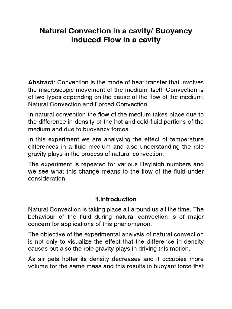 Natural Convection Analysis in Cavities | PDF | Convection | Fluid Dynamics