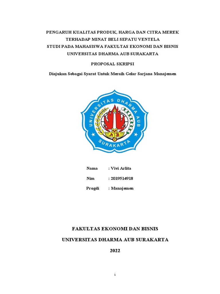 Acc Proposal (Vivi Arlita) | PDF