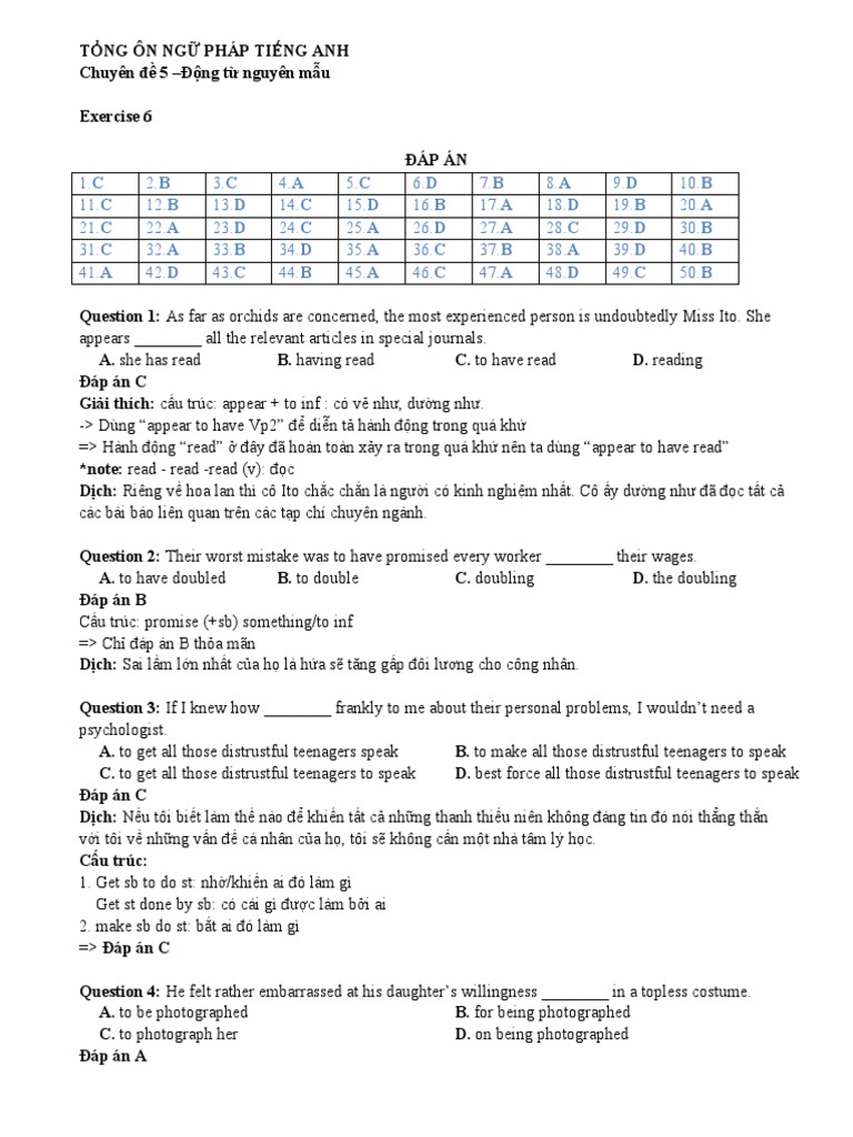CD5 Exercise 6 KEY P87 | PDF