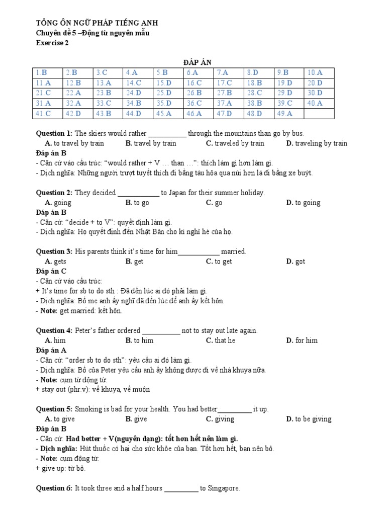 CD5 Exercise 2 KEY P81 | PDF