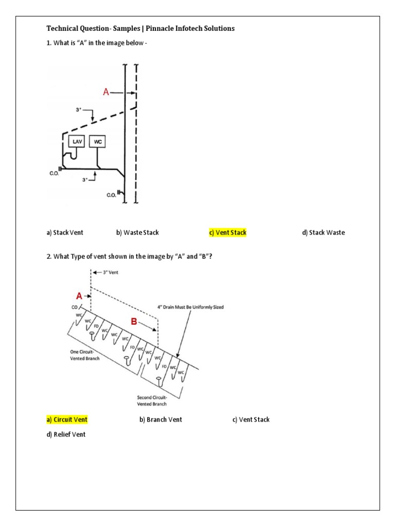 Sample MEP Technical Questions | PDF