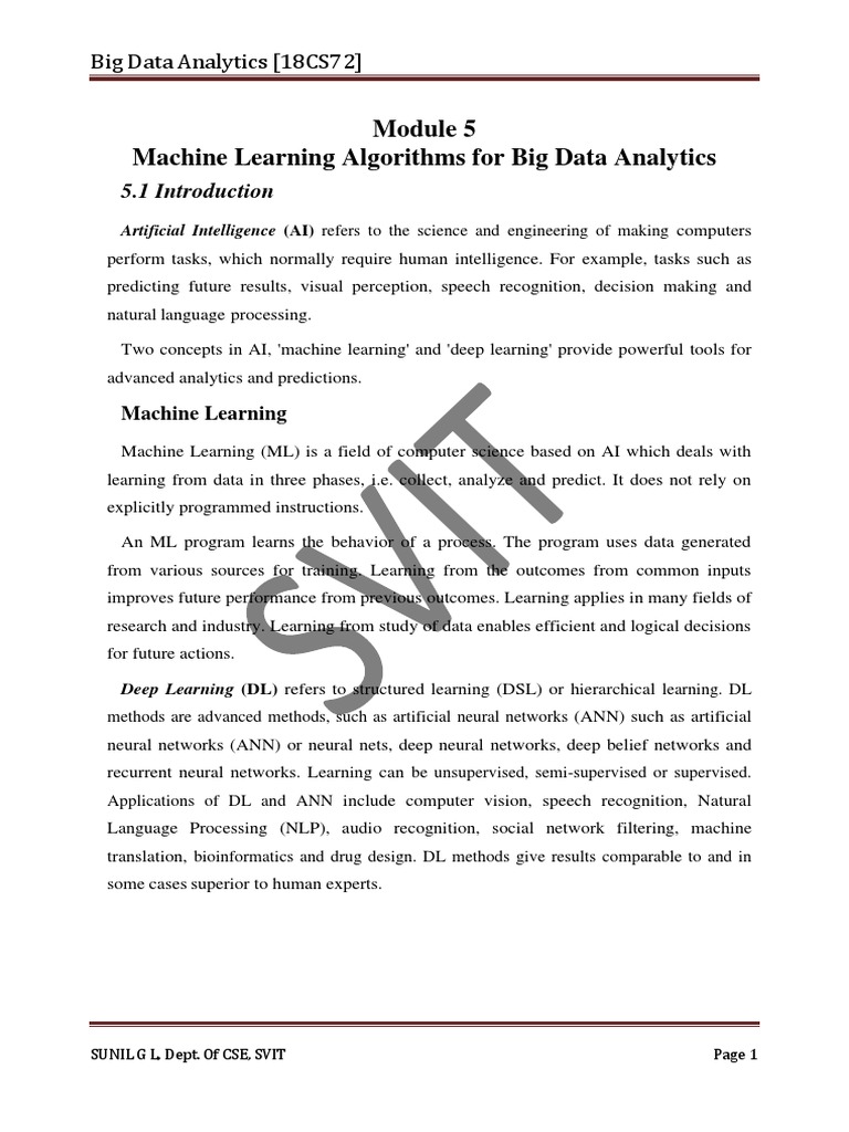 BDA (18CS72) Module-5 | PDF | Regression Analysis | Linear Regression