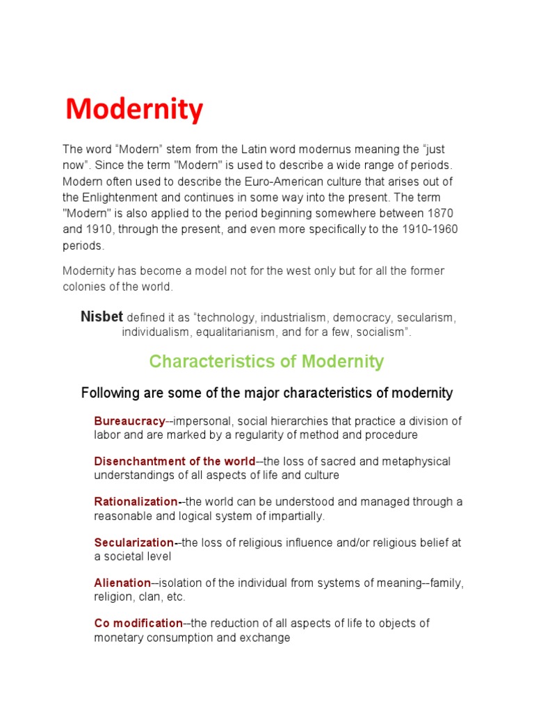 Modernity and Postmodernity | PDF | Modernity | Postmodernism