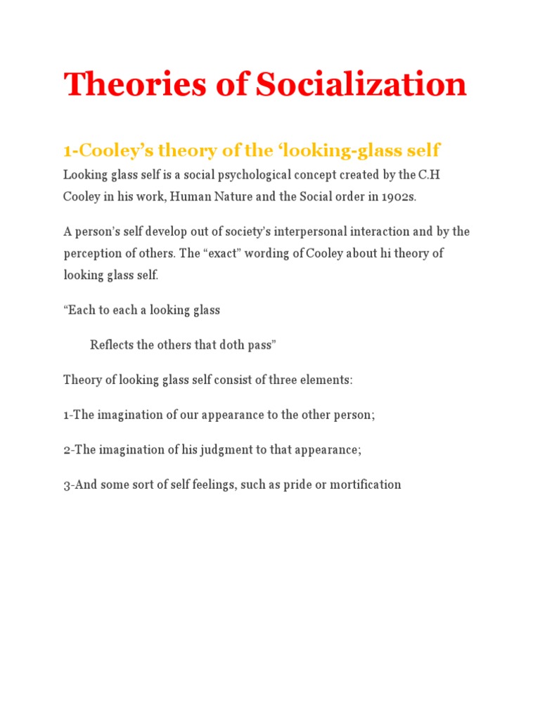 Theories of Socialization | PDF | Id | Cognitive Science