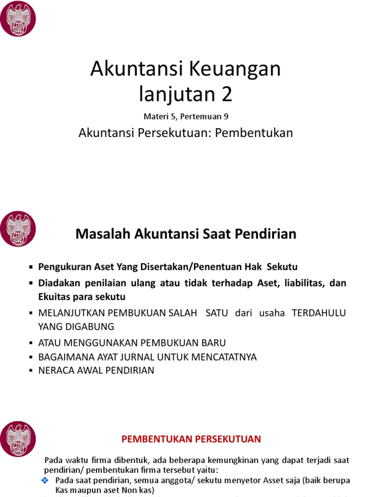 Akuntansi Pembentukan Persekutuan | PDF | Pengelolaan Keuangan & Uang