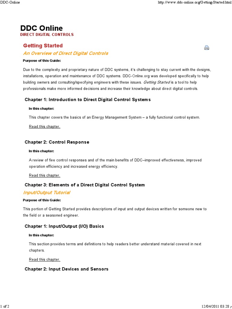 DDC-Online - An Overview of DDC | PDF | Actuator | Input/Output