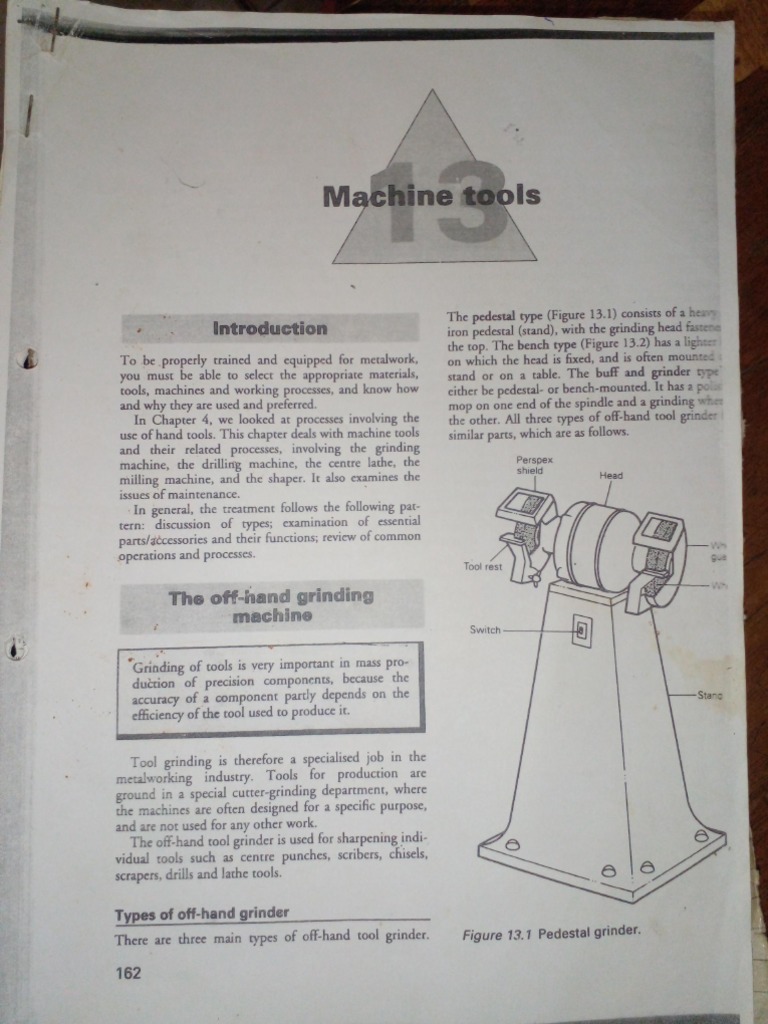 Workshop Technology Notes On MACHINE TOOLS | PDF