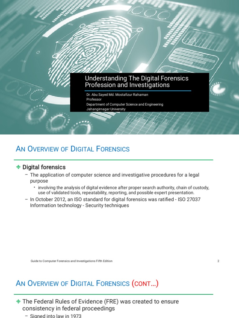 Topic01 Understanding DF | PDF | Digital Forensics | Computer Forensics