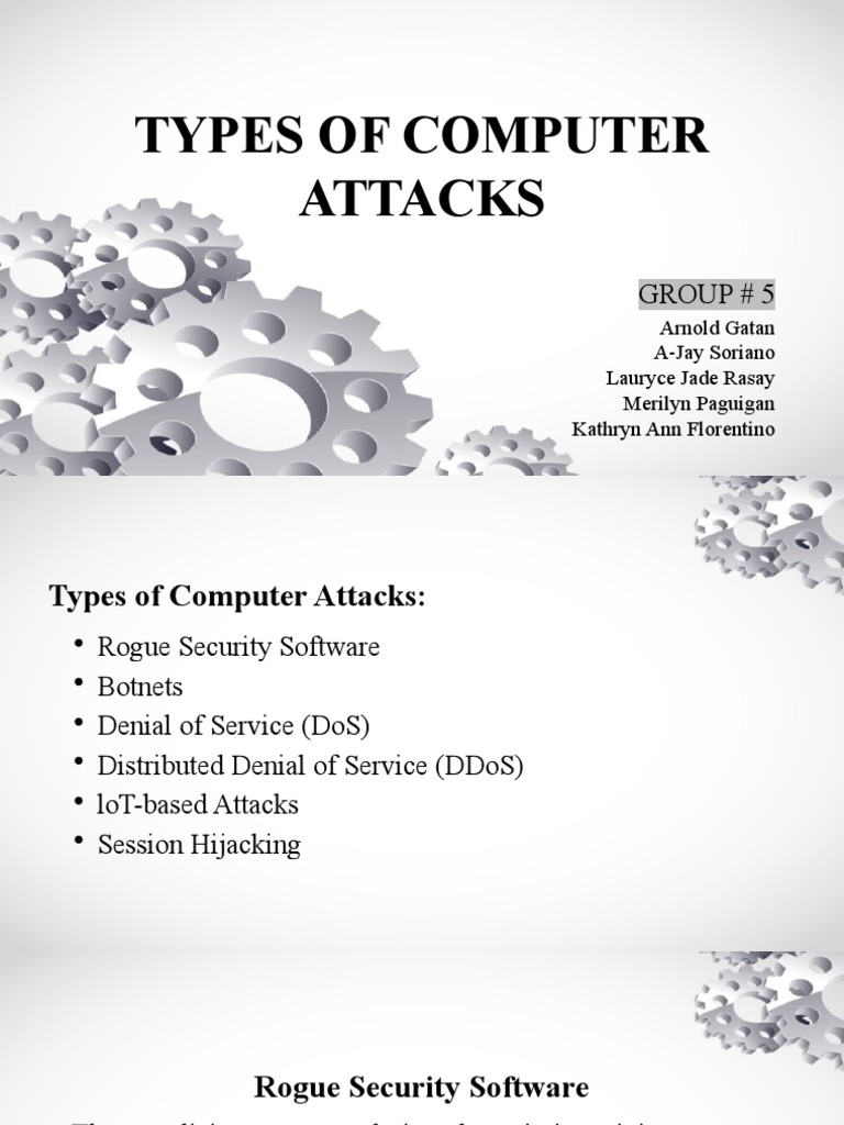 TYPES OF COMPUTER ATTACKS Group#5 | PDF | Denial Of Service Attack ...