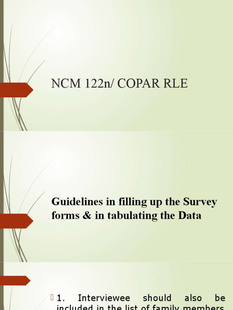 NCM-113n-COPAR-RLE-ppt-1 2 | PDF | Toilet