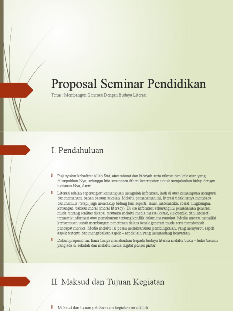 Contoh Proposal Seminar Pendidikan | PDF | Karier & Perkembangan | Ilmu Sosial