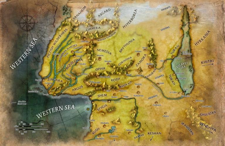 Conan - Hyborian Map (Lores) | PDF