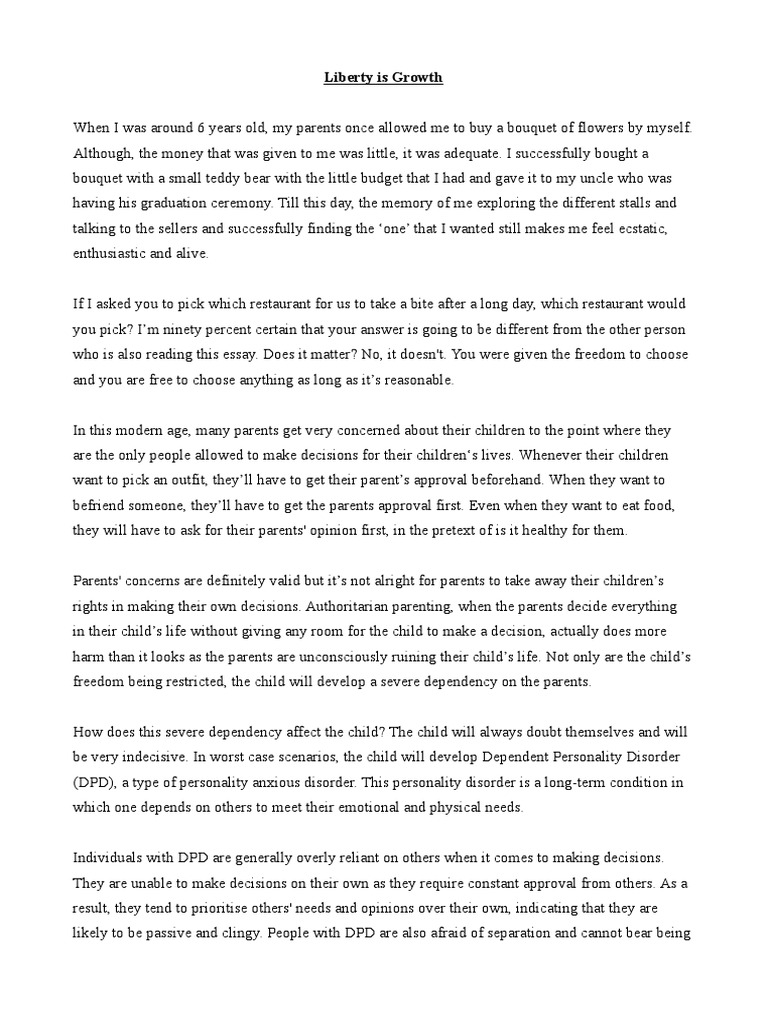 Liberty Is Growth by Nurin Adha | Download Free PDF | Behavioural ...