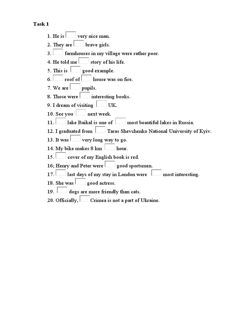 Article Exercises | PDF