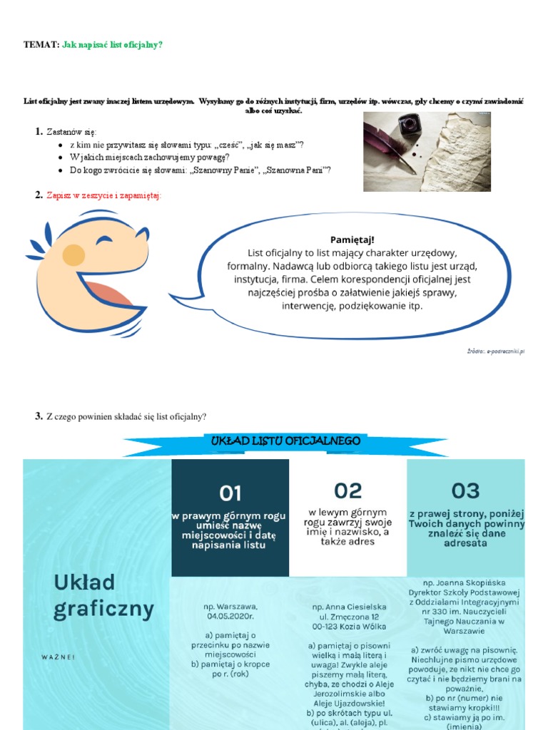 Prezentacja List Oficjalny | PDF