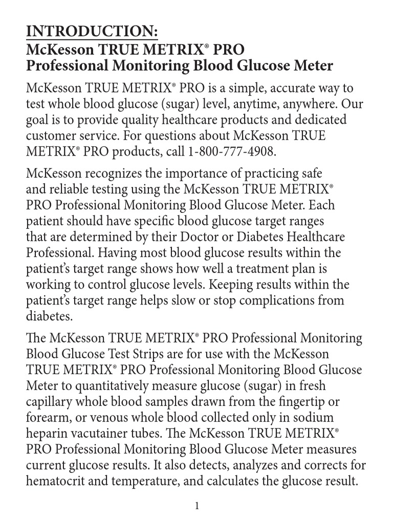 True Metrix Pro Manual | PDF | Diabetes | Causes Of Death