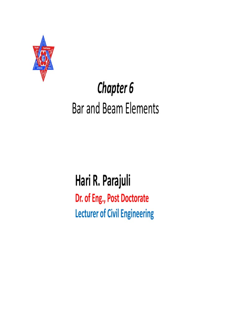 Ch06 - Formulation of Bar and Beam Elements | PDF | Coordinate System ...