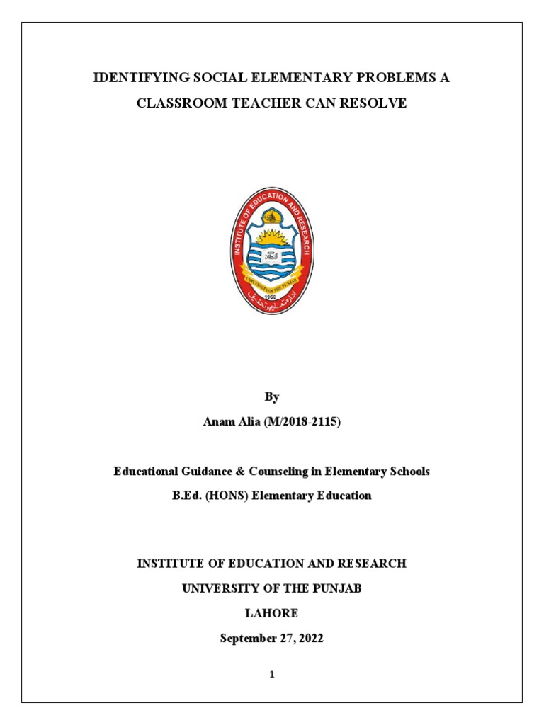 Addressing Social Problems in Elementary Schools | PDF | Adolescence ...
