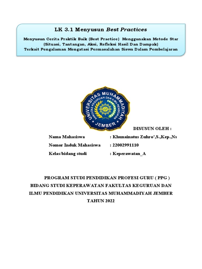 LK 3.1 Best Practices PPL 2 | PDF | Karier & Perkembangan | Seni