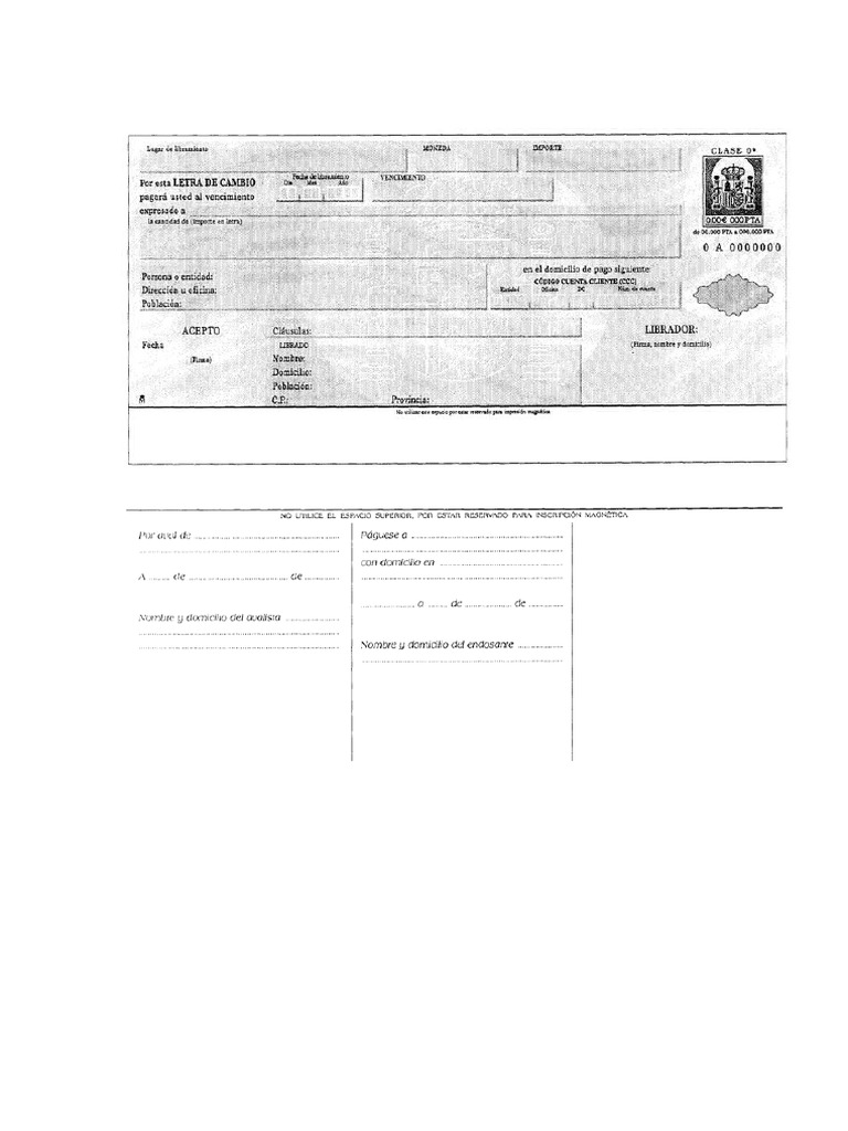 Model Lletra de Canvi, Pagaré I Xec (Teoria) | PDF | Pagaré | Cheque